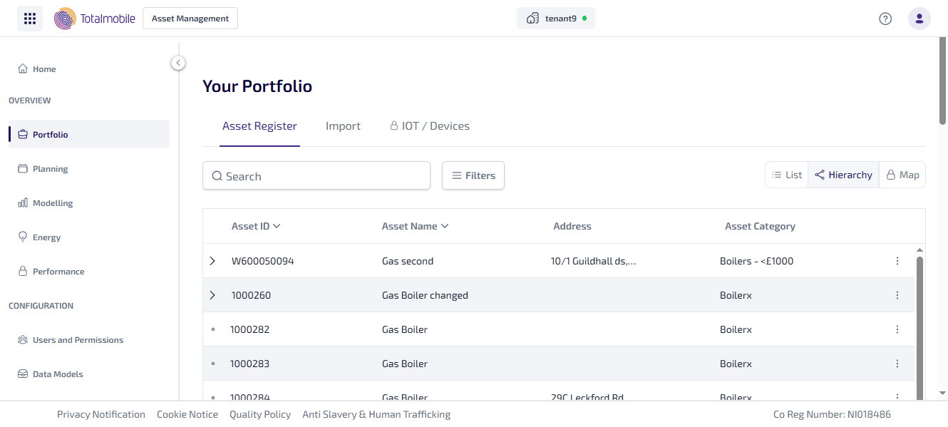 Asset Register